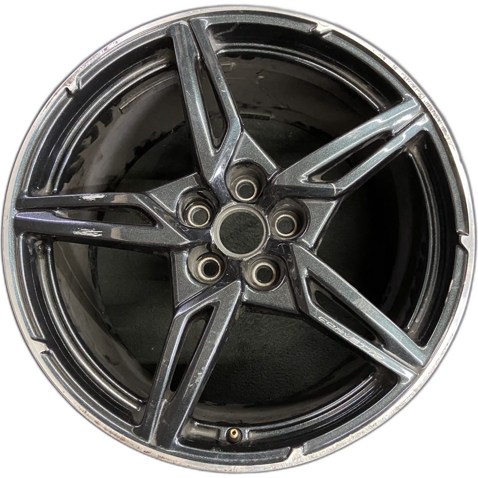 REAR Chevrolet BLACK MACHINED CORVETTE OEM Wheel 2020-2024 84785087 ...