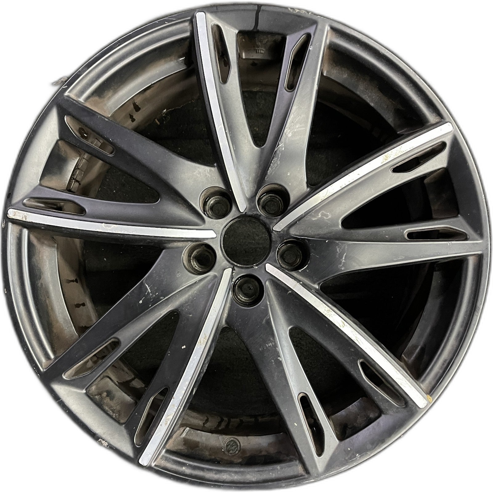 FRONT Alfa Romeo MACHINED BLACK ALFA-ROMEO 4C OEM Wheel 68237519AA 17x7 ...