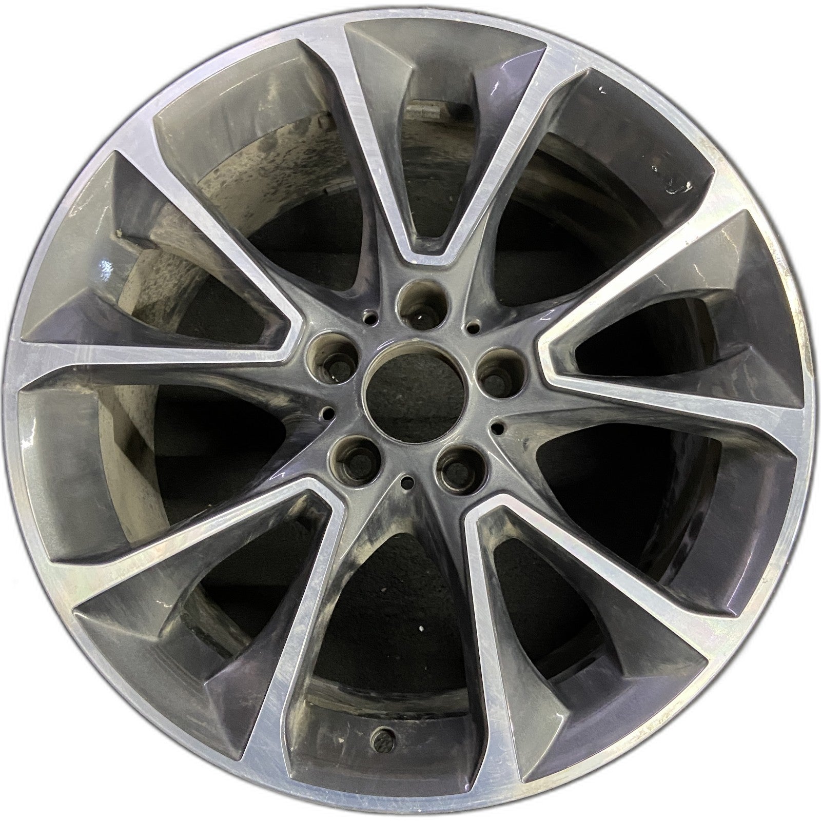 BMW MACHINED CHARCOAL X5 OEM 2014-2018 19x9 Inch 36116853955 5 spoke V ...