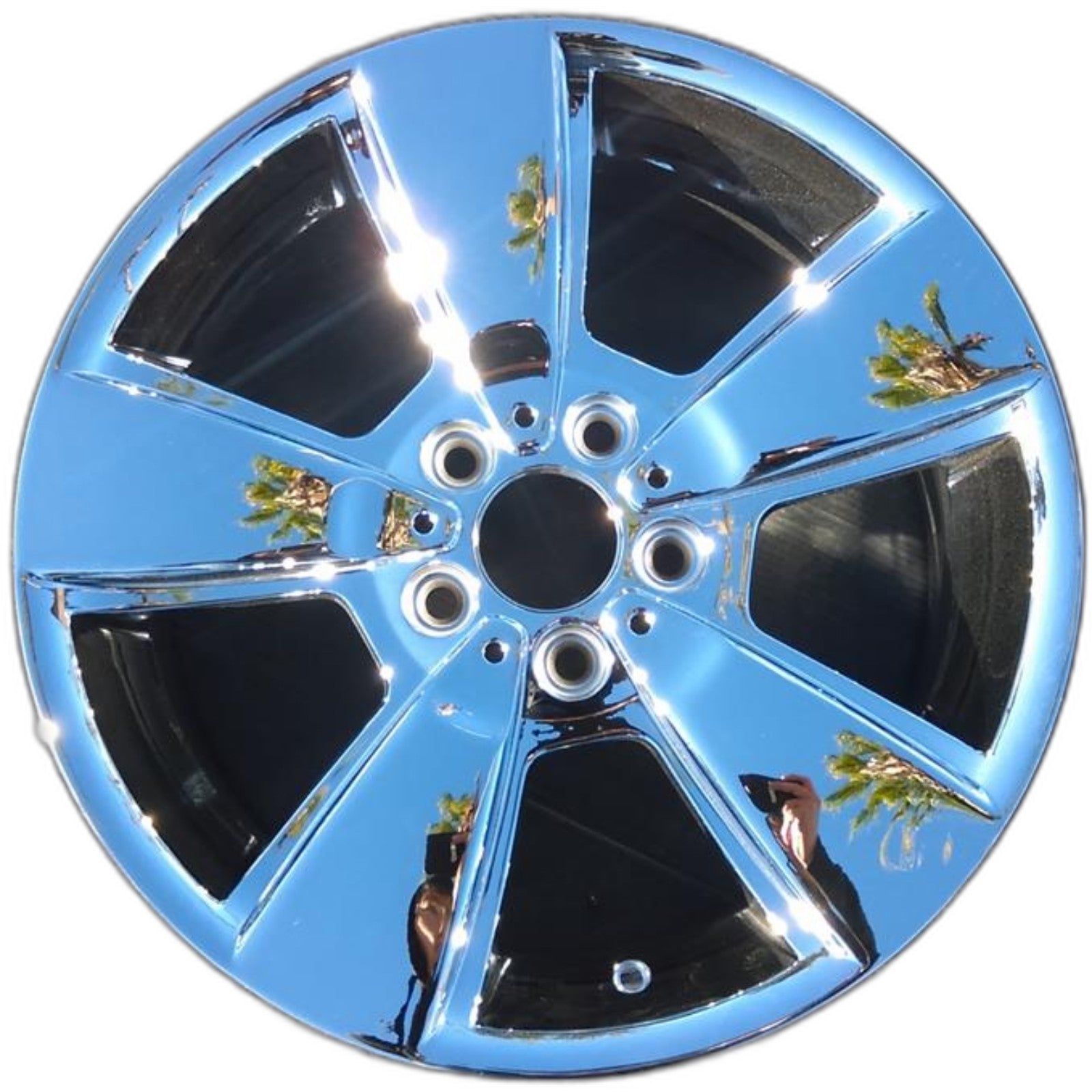 BMW CHROME X3 OEM Wheel 2004-2010 18x8 Inch 36113411524 5 spoke flat ...