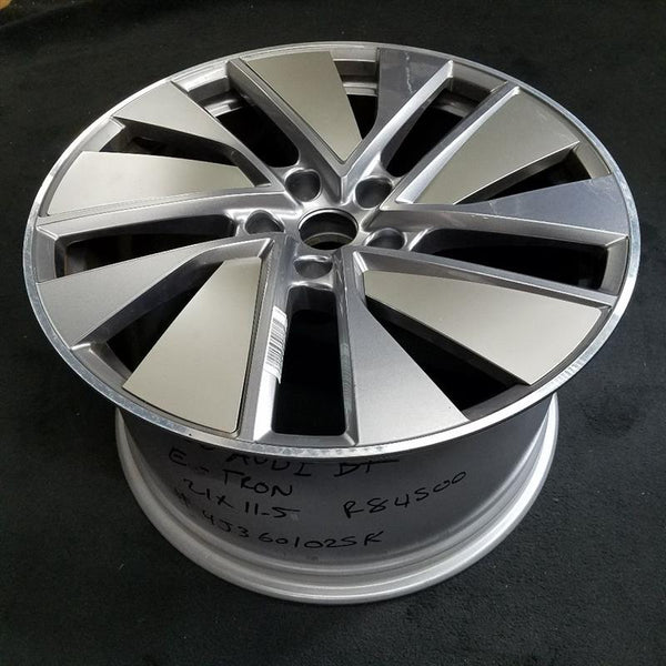 REAR Audi SILVER E-TRON GT OEM Wheel 21x11.5 Inch 2022 4J3601025T Rim ...